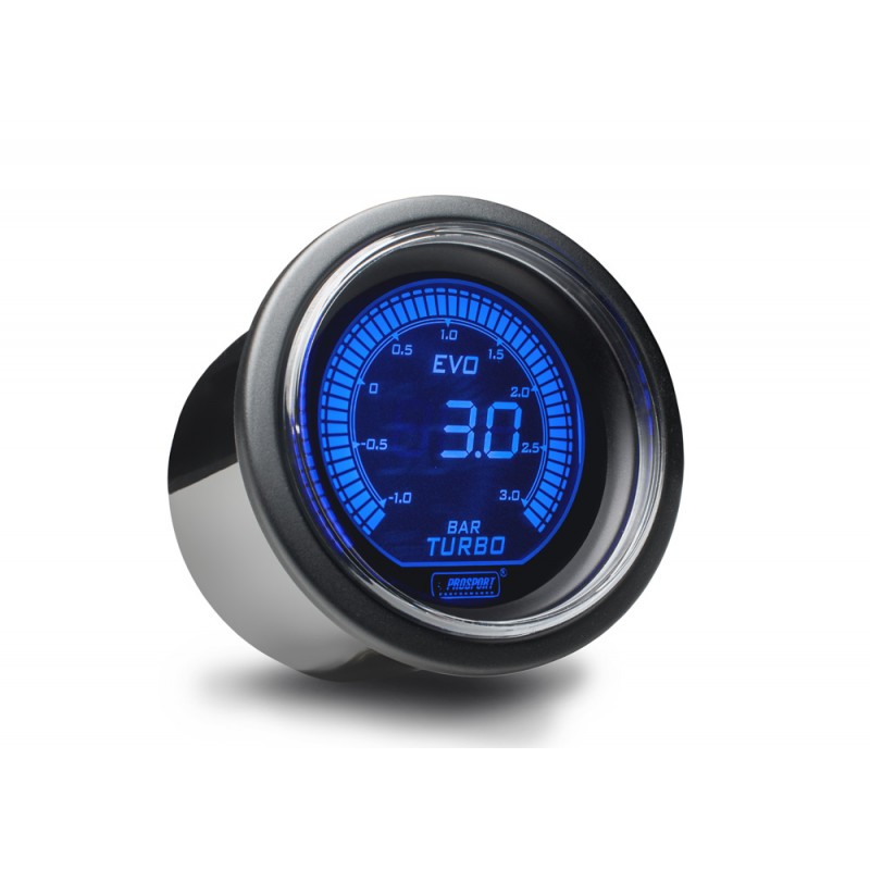 Turbodruck Manometer ProSport 52mm-Blau/Rot